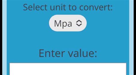 Mpa To Torr Pressure Conversion