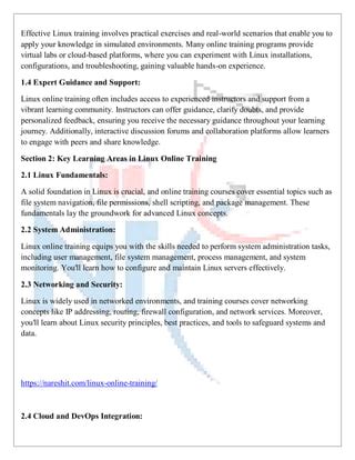 Linux Online Training PDF