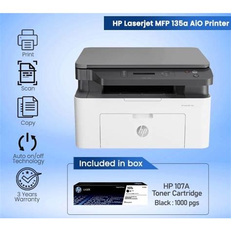 Hp Mfp 135a Multifunction Mono Laser Printer Shopee Malaysia