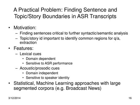 Ppt Recognizing Structure Sentence And Topic Segmentation Powerpoint