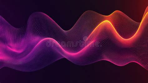 Abstract Data Wave A Dynamic Flow Of Information Through Vibrant Gradients On Dark Backdrop