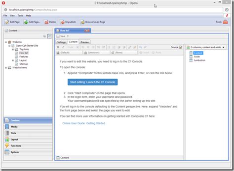 c1 cms demo site try c1 cms without installing it