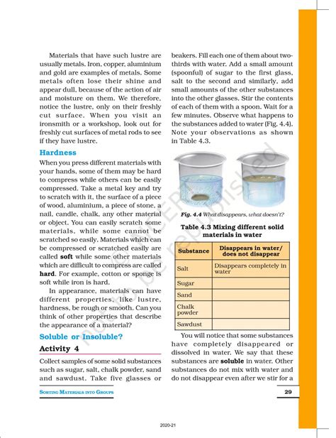 Sorting Materials Into Groups NCERT Book Of Class Science