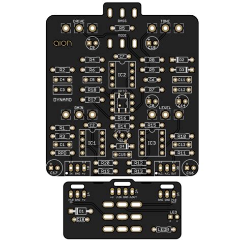 Dynamo Reactive Distortion By Aion FX Stomp Box Schematics