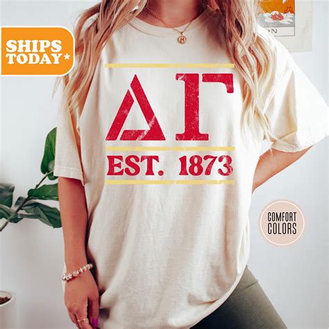 Delta Gamma Comfort Colors Sorority T Shirt Dee Gee Sorority Merch