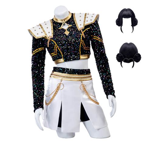 Zoey Golden Kpop Demon Hunters Cosplay Black Dance Outfit Halloween Co Foyacos