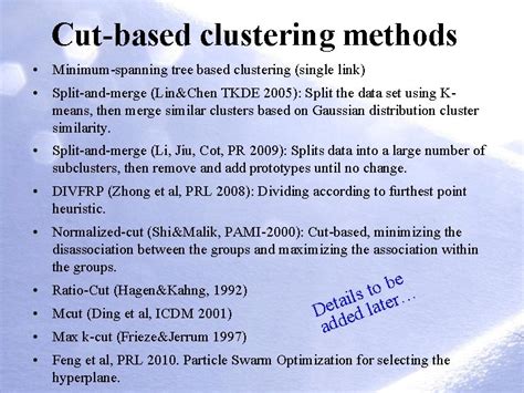 Clustering Algorithms Part 2 B Cutbased Divisive Clustering