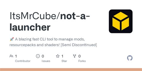 GitHub ItsMrCube Not A Launcher A Blazing Fast CLI Tool To Manage Mods Resourcepacks And