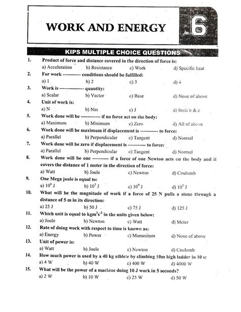 SOLUTION Th Class Physics Notes Chapter Work And Energy Studypool