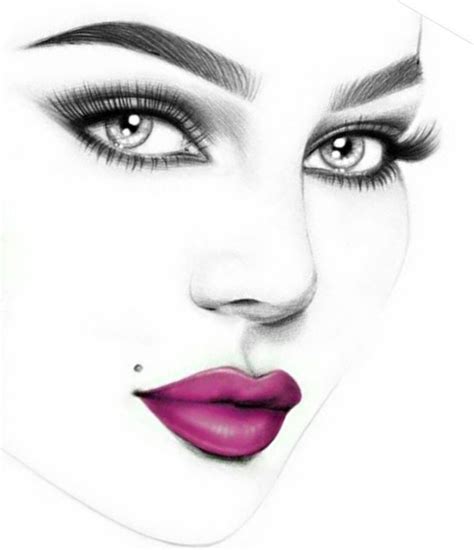 Красивое нарисованное лицо 68 фото