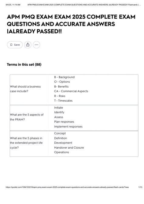 Apm Pmq Exam Exam 2025 Complete Exam Questions And Accurate Answers Already Passed Apm Pmq