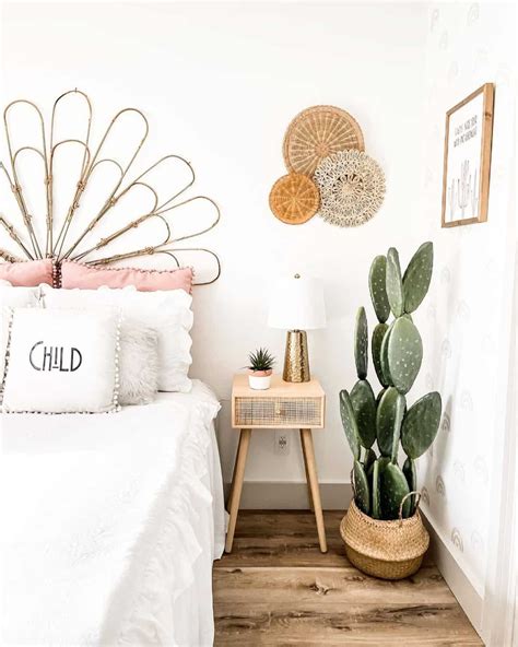 Bohemian Bedroom With Unique Peacock Headboard Soul And Lane