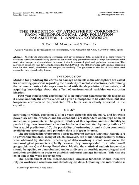 Corrosion Prediction Pdf Regression Analysis Statistics