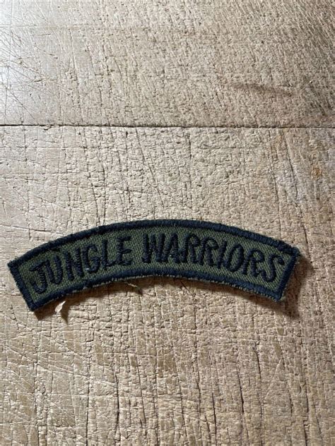 1960s Vietnam Us Army Scroll Patch Jungle Warriors Original Beauty