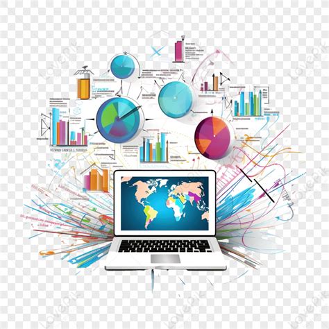 인포그래픽 및 그래프 창의적 드로잉 비즈니스 전략 계획 요소를 갖춘 현대 글로벌 비즈니스 경제지구미래 Png 일러스트 무료 다운로드 Lovepik