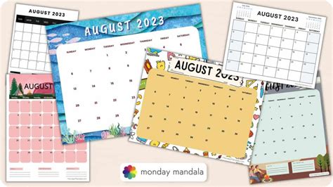 August 2023 Calendar 52 Free Pdf Printables