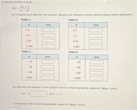 solved a rational function is given r x x−2 23x2 1 a