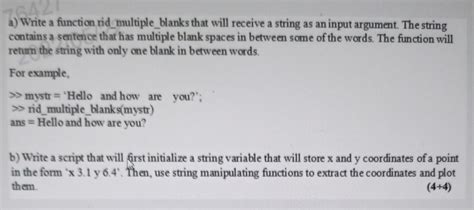 solved 7642 a write a function rid multiple blanks that