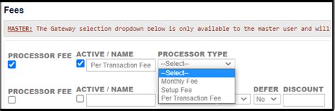 Gateway Processor Fee User Interface For Non Forth Gateways Forth