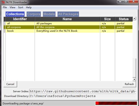 解决NLTK包下载出错问题及NLP环境测试 徐唱 博客园