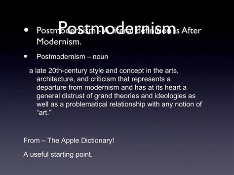 Postmodernism Lesson 2 Ppt Ppt
