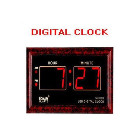 Red LED Digital Wall Clock Light Emitting Diode Digital Clock एलईड डजटल घड एलईड डजटल
