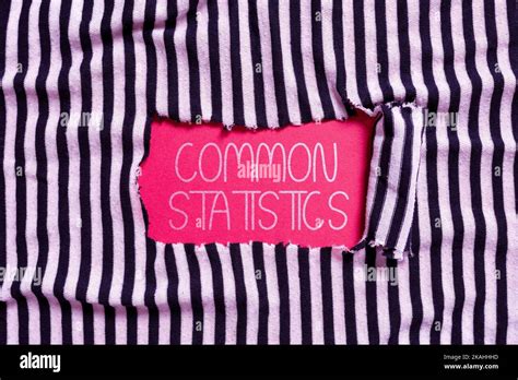 Hand Writing Sign Common Statistics Word For Deals With Collection