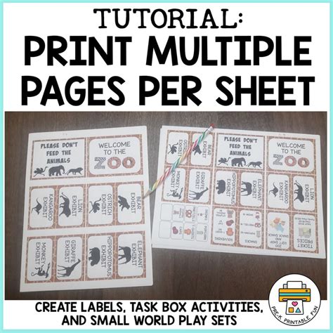 How To Print Multiple Pages Per Sheet For Preschool Activities Pre K Printable Fun