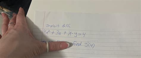 Solved Implicit Diff4x23xxy4