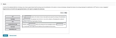 solved in terms of the statistical definition of entropy