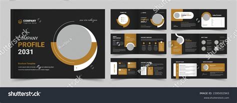 Company Profile Landscape Layout Annual Report Stock Vector Royalty