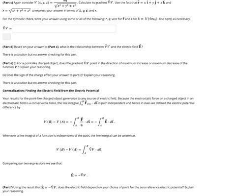 Solved Part C Again Consider V X Y Z Calculate Its Chegg