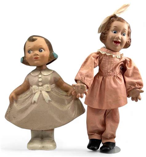 At Auction Two Movable Composition Dolls Fannie Brice Flexi Bobbie Mae