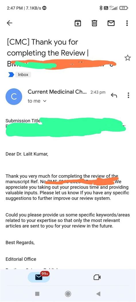Dr Lalit Kumar On Linkedin Reviewed Papers For Discover Materials And Current Medicinal Chemistry