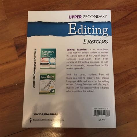 Eph Upper Secondary Editing Exercises Hobbies And Toys Books And Magazines Textbooks On Carousell