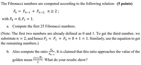 solved the fibonacci numbers are computed according to the