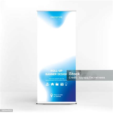 롤업 배너 디자인 크리에이티브 광고 배경 액체 요소 벡터 입간판에 대한 스톡 벡터 아트 및 기타 이미지 입간판 디자인 0