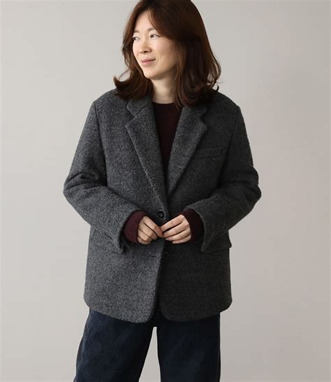 더애수 부클 누빔 울자켓