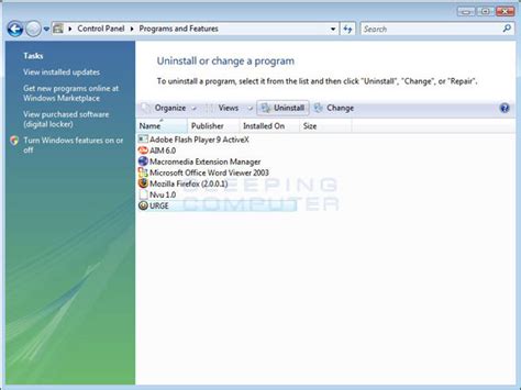 Xp Uninstall A Program