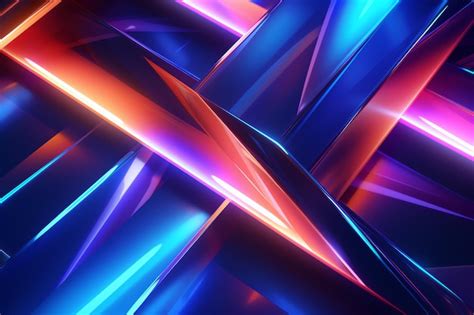 Premium Photo A Blue And Red Shiny Objects