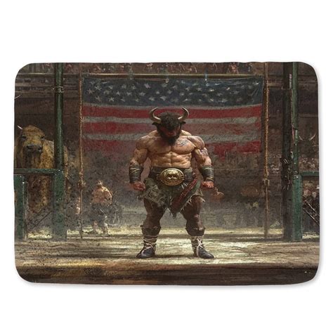 17 Stories American Gladiator Bath Mat Cultural Bathroom Decor