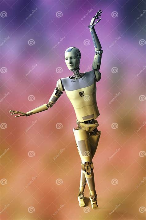 Robot Ballet Dancer 3d Illustration Stock Illustration Illustration