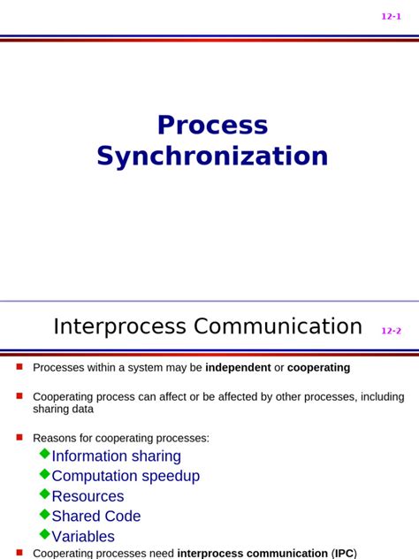 Process Synchronization 1 Pdf Concurrent Computing Computer