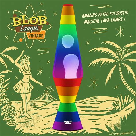 Rainbow Lava Lamp Vintage By Blob Lamps