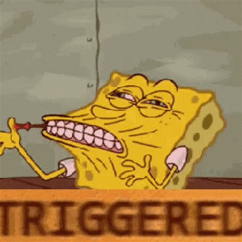 Funny Spongebob Protruding Mouth Triggered Meme 