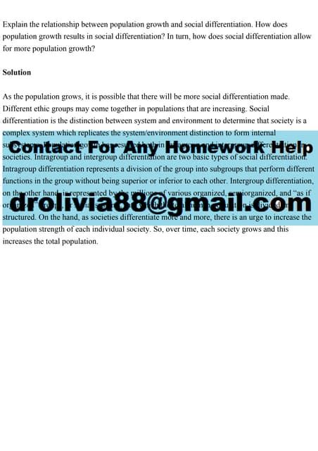 Explain The Relationship Between Population Growth And Social Differpdf