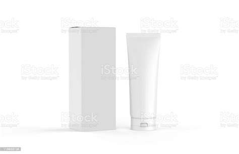화장품 크림 젤 스킨 케어 치약 샴푸 및 의학에 대 한 흰색 빈 광택 튜브 고립 된 흰색 바탕에 서식 파일을 모의 3d 그림 상자에 대한 스톡 사진 및 기타 이미지 Istock