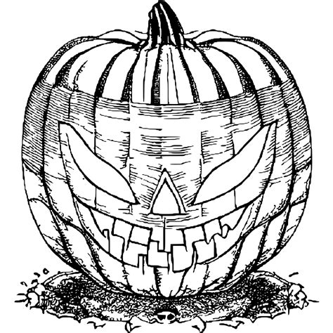 Scary Pumpkin Coloring Sheet