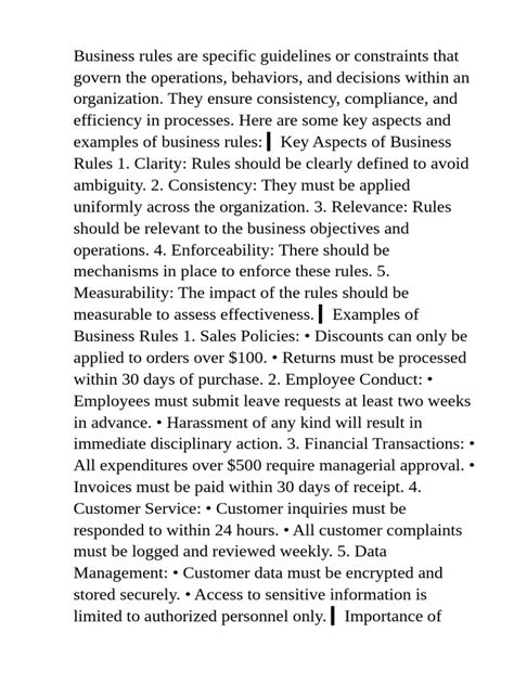 business rules pdf