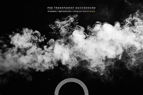 연기 구름 효과 텍스처 어두운 프리미엄 Ai 생성 Psd
